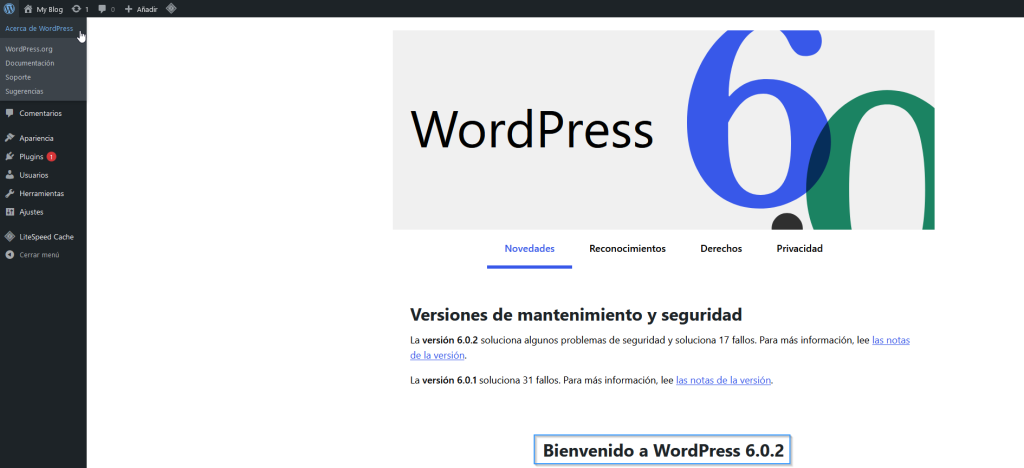 Cómo saber la versión de WordPress que utilizo | Ayuda LucusHost