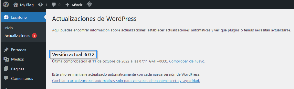 Cómo saber la versión de WordPress que utilizo | Ayuda LucusHost