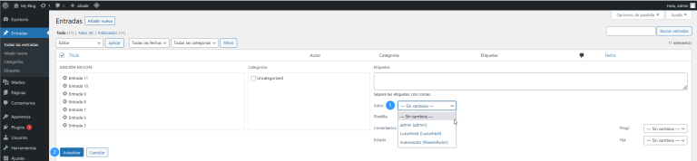 Cómo cambiar el autor en WordPress | Ayuda LucusHost