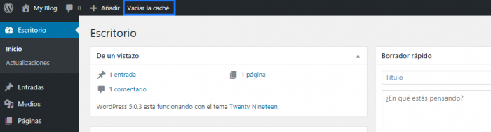 Cómo borrar la caché en WordPress | Blog de LucusHost